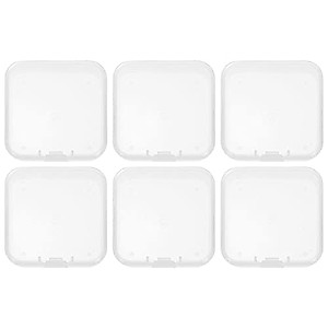 COHEALI Small Containers Craft Storage Jewelry Display Box 6pcs Plastic Clear Beads Storage Containers Square Sewing Box Parts Boxes Clear Organizer Box Small Plastic Containers
