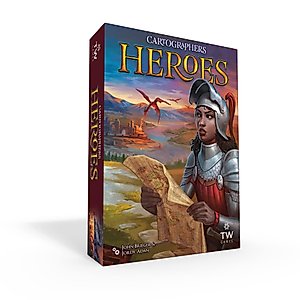 Thunderworks Games - Cartographers Heroes | Standalone Expansion and Core Game | Award-Winning Game of Fantasy Map Drawing | A Roll Player Tale | Strategy Board Game | Flip and Write | Ages 10+