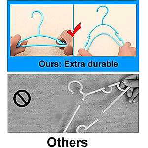 YYaaloa Kids Hangers 10 Pack White Baby Clothes Hangers Childrens Plastic Infant Hangers Very Durable Toddler's Hangers Space Saving for 1inch Closet Rod (White 10pcs)