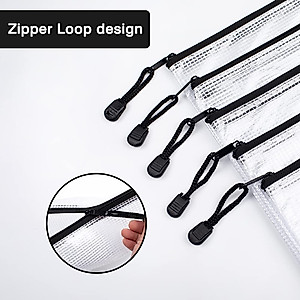 SUNEE 12+18 Mesh Zipper Pouch Bundle (12PCS 9x13 Black & 18PCS 7x11 Black)