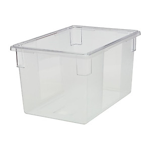 Rubbermaid Commercial Products-Food Storage Box/Tote for Restaurant/Kitchen/Cafeteria, 21.5 Gallon, Clear (FG330100CLR)
