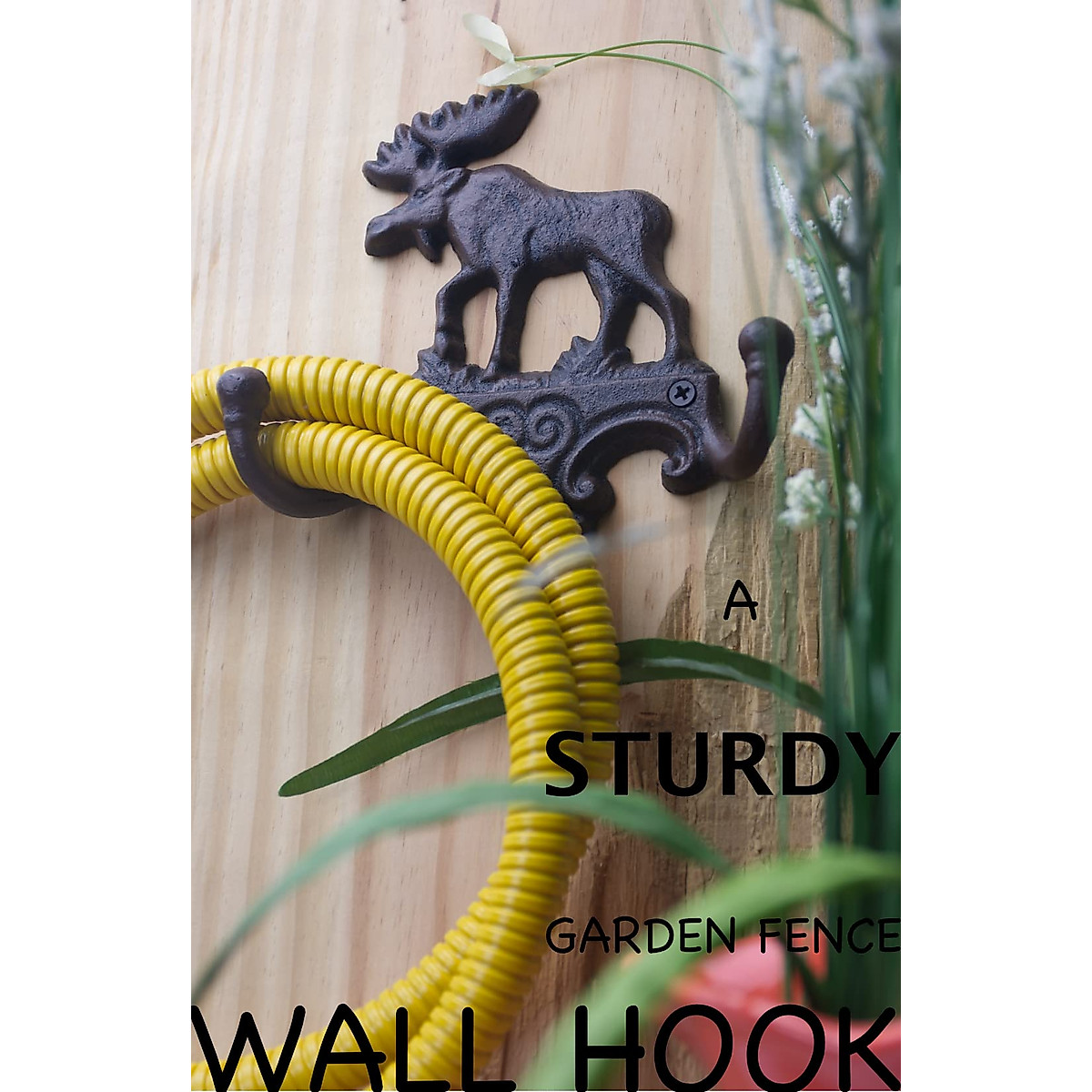 Stelalloy Decorative Wall Hook, Wrought Iron Hooks, Cast Iron Coat Hooks, Deer Antler Décor Wall Hook Animal, Rustic Coat Hooks, Towel Holder, Key Holder Wall, Pool Towel Rack, Patio Décor