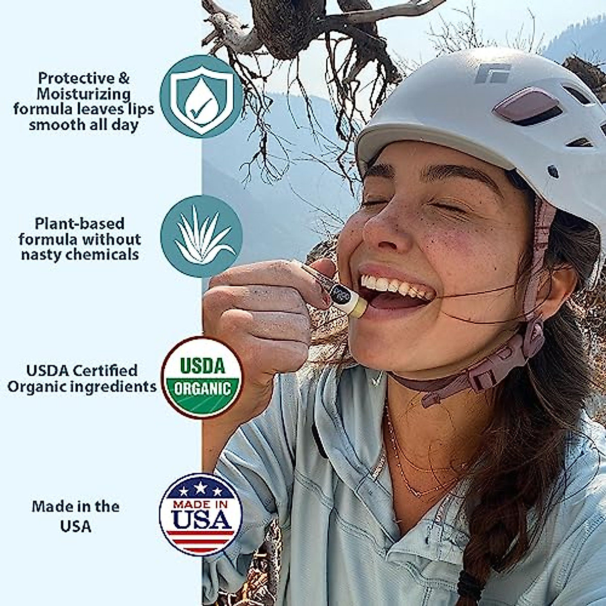 All Good Organic Lip Balm - Hydrating Lip Balm for Soft Smooth Lips with Calendula, Lavender, Olive Oil, Beeswax, Vitamin E & Coconut (3-Pack)