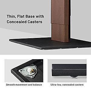 WALL V5 High Type | Japanese Rolling Portable Free-Standing 32-80 Inch Universal TV Stand with Concealed Caster Wheels | Satin White