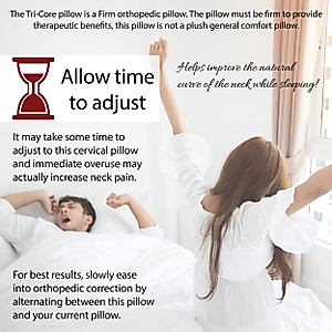 Core Products Tri-Core Comfort Zone, Gentle/Firm Cervical Support Pillow, Temperature Regulating Outlast, Full Size