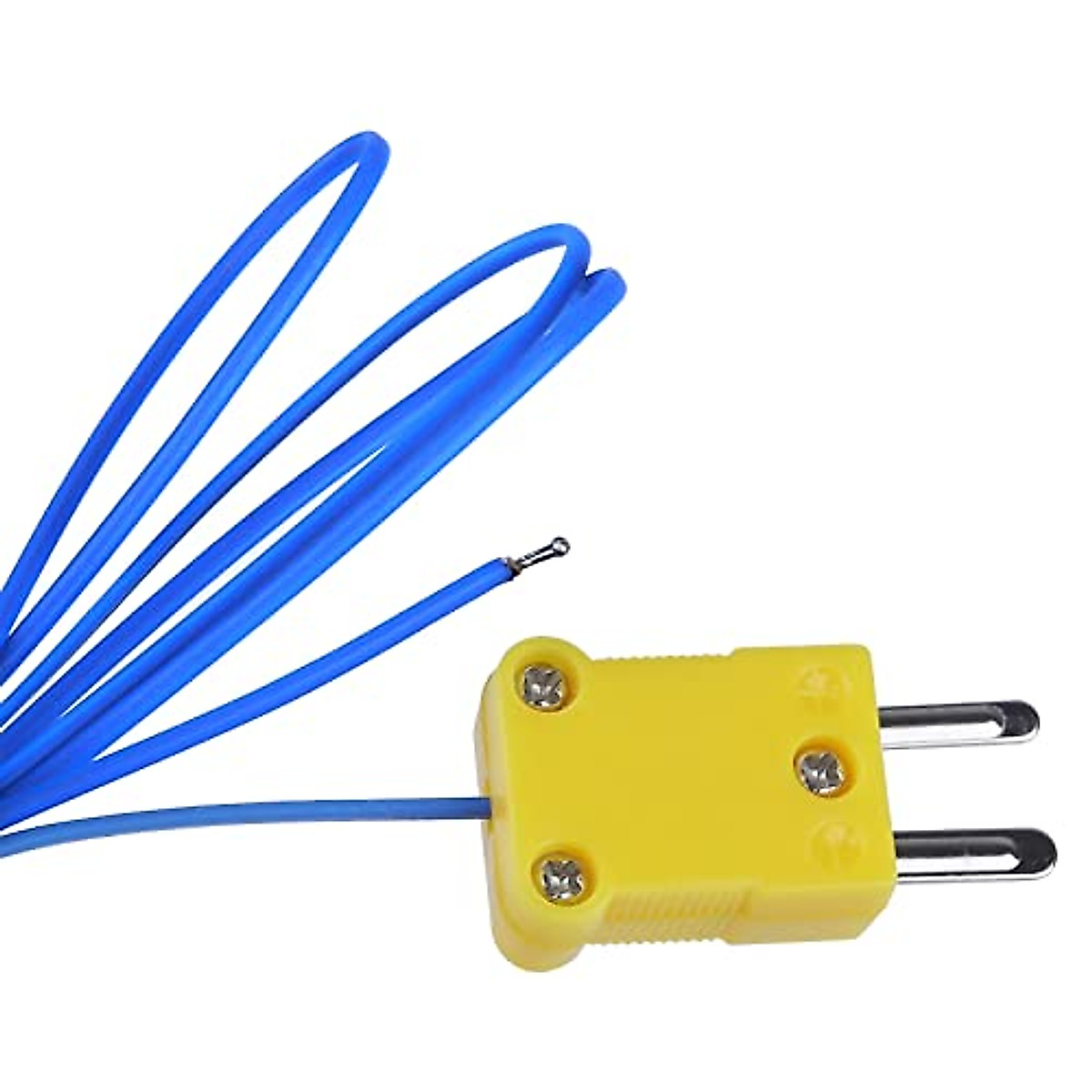 pouilzx Pack of 2) K-Type Temperature Probe Sensor Mini-Connector Thermocouple（Temperature Range: -50~250°C）1 M TP-01
