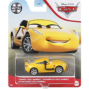 Disney Cars Toys and Pixar Cars Trainer Cruz Ramirez, Miniature, Collectible Racecar Automobile Toys Based on Cars Movies, for Kids Age 3 and Older, Multicolor