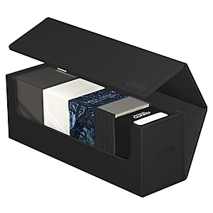 Ultimate Guard Arkhive 400+, Deck Case for 400 Double-Sleeved TCG Cards, Black, Compatible with Boulders, Magnetic Closure & Microfiber Inner Lining