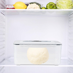 Eagrye 15 L Rectangular Plastic Clear Airtight Food Storage Containers with Latch Lid, 4 Pack Rectangle Food Storage Container with Portable Handle