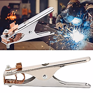 Welding Ground Clamp, 300A Heavy Duty Ground Clamp Electroplated Ground Clamp, Copper Welding Earth Clip for Manual Welder