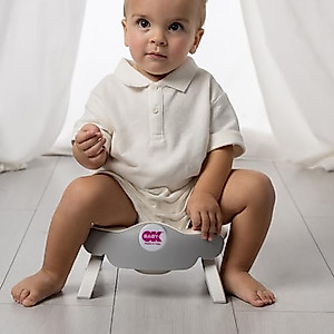 OKBABY On The Spot 3 in 1 Travel Potty Seat - Compact & Lightweight Design - Features Non-Slip Rubber Base - Removable Inner Bowl - Toilet Training Seat for Toddlers & Children, Turquoise