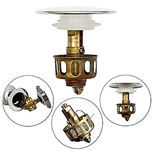 LMMDDP Basin Up Drain Filter Universal Wash Basin Bounce Drain Filter Sink Drain Vanity Stopper Up Drain Filter Bathroom Use