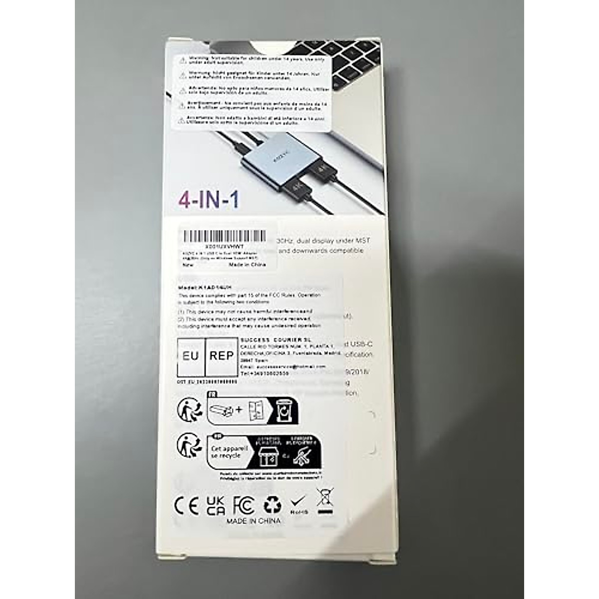 USB C to Dual HDMI Adapter 4K@30Hz, KOZYC USB C Hub Multiport Adapter with 2xHDMI, USB 3.0, 100W PD, Support USB C to HDMI Splitter Extended Display for MacBook Pro (MST is not Supported on MacOS)