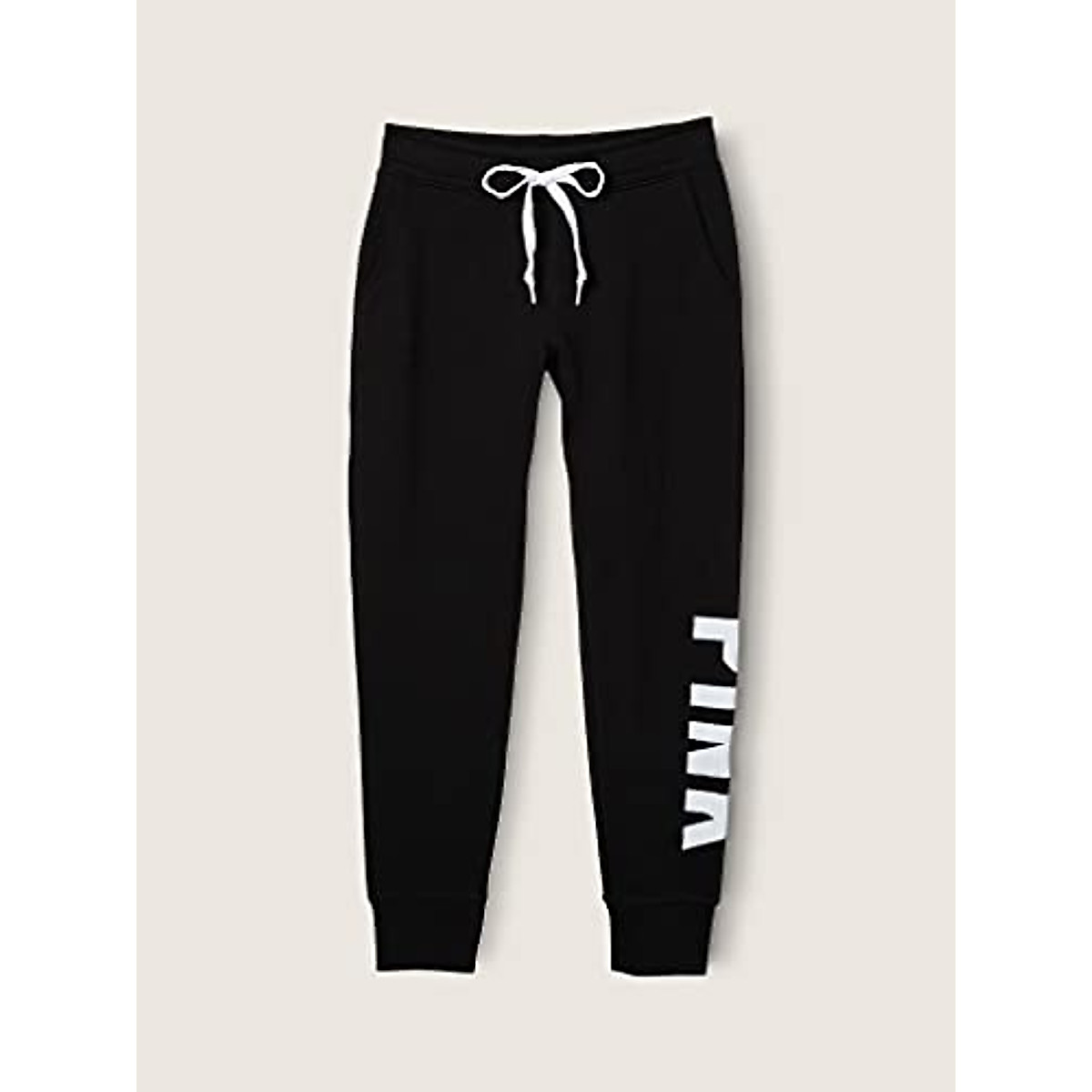 Victoria's Secret Pink Fleece Joggers, Pure Black, XX-Large