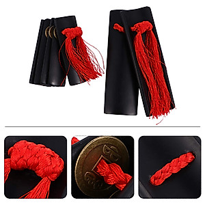 1 Pair Chinese Kuaiban Bamboo Bamboo Musical Instruments Traditional Hand Percussion Castanets Clapper Instrument for Adults Chinese Spring Festival (Black)