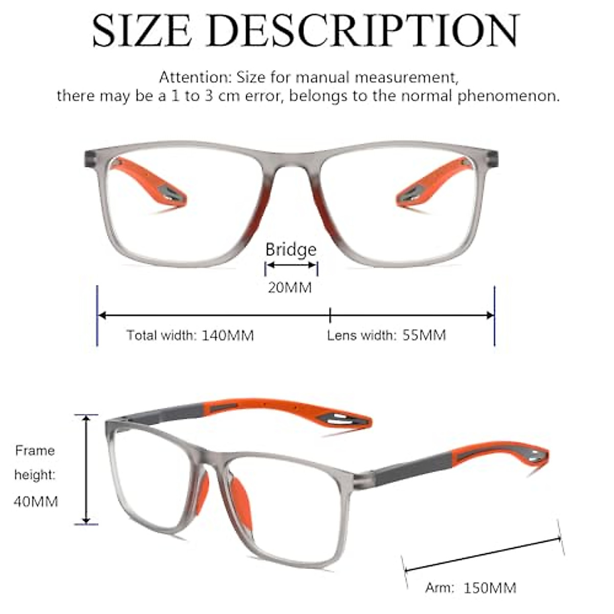 Hubeye 5 Pairs TR90 Sports Reading Glasses for Men and Women Ultralight Flexible Anti-Blue Light Readers +2.5