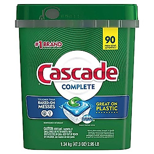 Cascade ActionPacs Dishwasher Detergent (Complete 90 Count), (Pack of 1), White