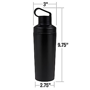 Riverdale OFFICIAL Riverdale South Side Serpents Pattern 18 oz Insulated Water Bottle, Leak Resistant, Vacuum Insulated Stainless Steel with 2-in-1 Loop Cap