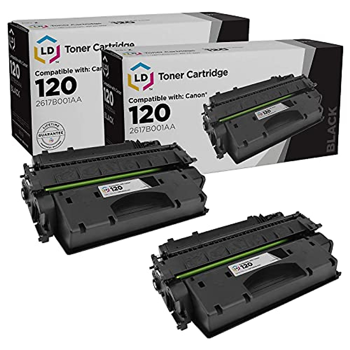 LD Products Compatible Toner Cartridge Replacement for Canon 120 2617B001AA (Black, 2-Pack) Compatible with ImageClass: D1120, D1150, D1170, D1180, D1320, D1350 & D1370