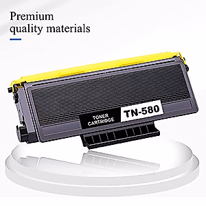 2 Pack TN580 High Yield Toner Cartridge Compatible TN-580 Black Toner Cartridge Replacement for Brother HL-5240 5370DW/DWT 5380DN 5270DN 5350DN DCP-8060 MFC-8480DN Printer Toner.