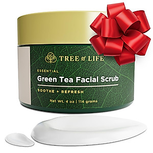 Tree of Life Beauty Exfoliating Facial Scrub with Antioxidants | Face Scrub with Green/White Tea Extract, 4 Oz