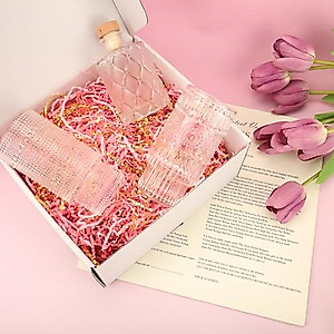 TCAIRG - 2 LB - Gold & Pink - Mixed Color Shred Filler Crinkle Cut Paper for luxury Gift Box Filler Gift Basket Stuffing Shipping Packaging Craft Party Favor Bags (Gold & Pink)