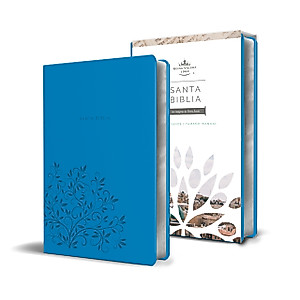 Biblia Reina Valera 1960 letra grande. Símil piel azul, tamaño manual / Spanish Holy Bible RVR 1960. Handy Size, Large Print, Blue Leathersoft