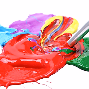 GOTIDEAL Craft Acrylic Paint Set,8 Primary Colors（(120ml,4 oz) Rich Pigments Non-Toxic Washable, Professional Paint for Pouring on Canvas, Rocks, Ceramic, Fabric, Leather, Ideal for Artist, Adults