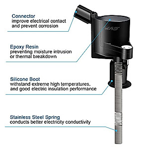 MAS Ignition Coil DG508 & Motorcraft Spark Plug SP479 compatible with Ford 4.6L 5.4L V8 DG457 DG472 DG491 CROWN VICTORIA EXPEDITION F-150 F-250 MUSTANG LINCOLN MERCURY EXPLORER (Set of 8)