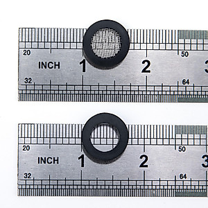 PAGOW 10pcs 1/2" Shower Head Screen Filter Gasket + 10pcs Rubber Washer, Stainless Steel Seal O Ring Hose Net 40 Mesh for 1/2" Fixed and Handheld Shower Head Hose, Water Faucet, Garden Hose (20pcs)