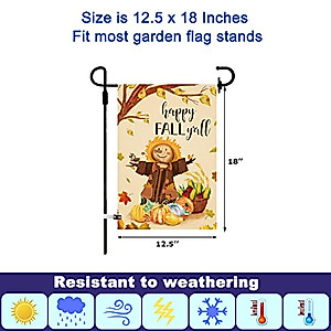 Seasonal Garden Flags Set of 12 Double Sided 12 x 18 Inch Yard Flags, Small Garden Flags for Outside, Christmas Spring Summer Fall Winter Outdoor Flags, Holiday Garden Flags for All Seasons