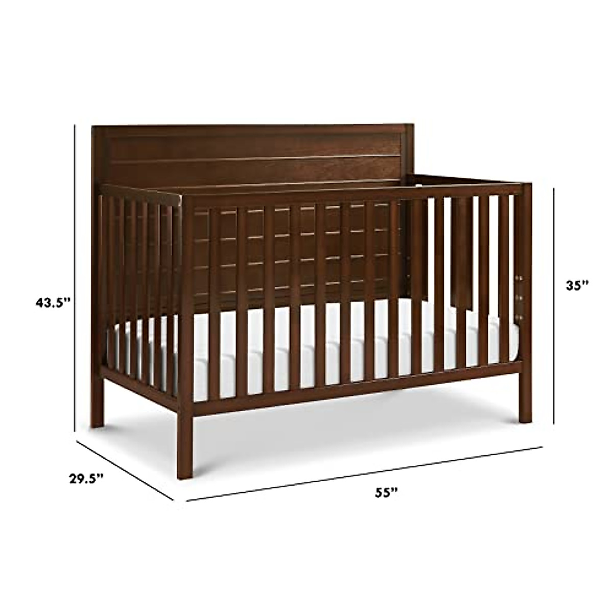 Carter's by DaVinci Morgan 4-in-1 Convertible Crib in Espresso, Greenguard Gold Certified
