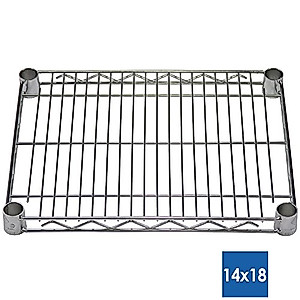 Shelving Inc. 14" d x 18" w x 72" h Chrome Wire Shelving with 5 Shelves