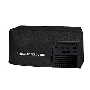 DigitalDeckCovers Dust Cover for XBox Series X (Horizontal) Gaming System Protector [Antistatic, Water Resistant, Premium Fabric, Black]