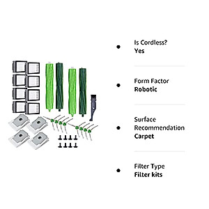 Replacement Roomba Parts, 23Packs Accessories Kit for iRobot Roomba evo i1 1152 1154 i3 evo 3150 i4 i6 i6+ i7 7150 i7+ 7550 i8 i8+/Plus E5 5134 E6 E7 J7 I,E &J Series Robot Vacuum