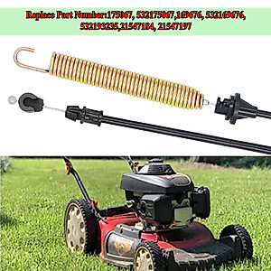 Wanotine 175067 169676 Deck Engagement Cable Replaces Craftsman 532175067 Deck Clutch Cable, Fits Craftsman LT1000 LT2000 DLT3000 Husqvarna AYP Poulan Riding Lawn Mowers with 42'' Deck