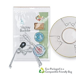 Display Buddie Large Adjustable Plate Hanger for Round Plates, Platters, Bowls & Other Objects 14-22" Diameter and up to 10 lbs. …