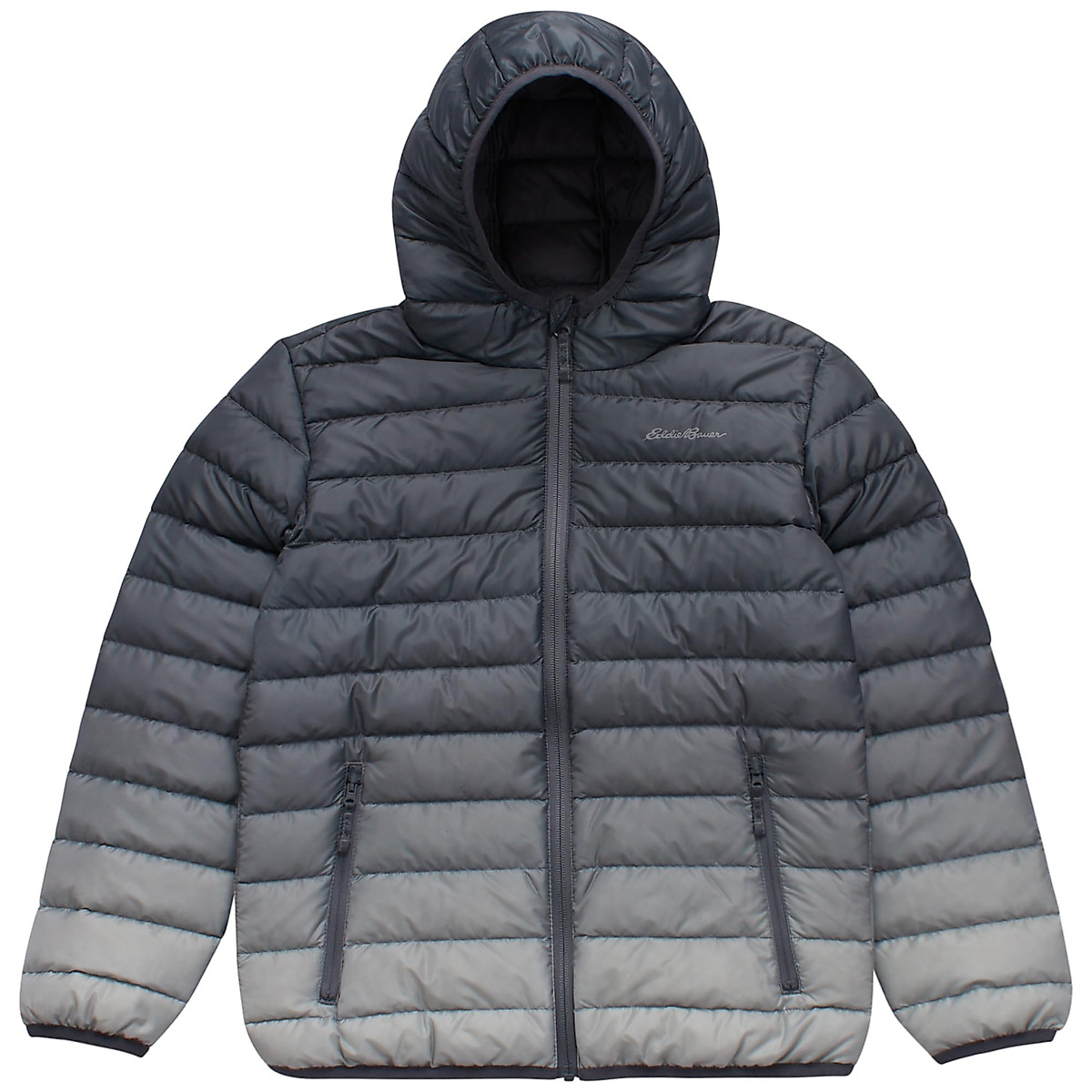 Eddie Bauer Boys' Jacket - CirrusLite Weather Resistant Down Coat for Boys - Insulated Quilted Bubble Puffer (3-20), Size 14-16, Iron