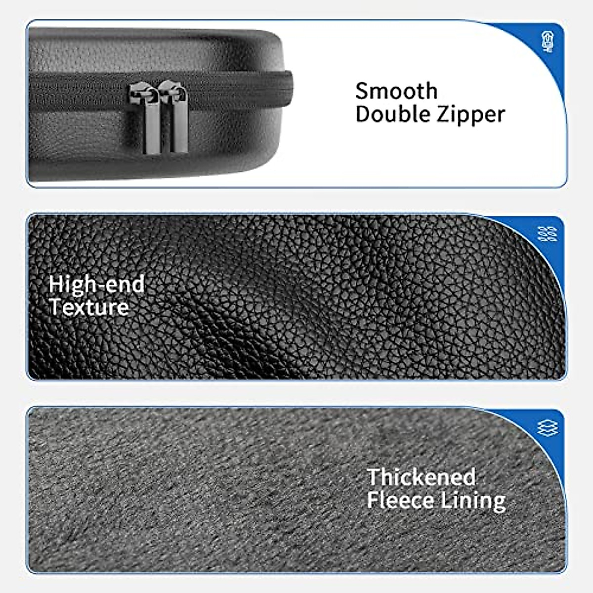 YINKE Smart Case for Apple AirPods Max with Sleep Mode,Potective Convenient Carrying Travel Hard Organizer Storage Cover Bag (Black)