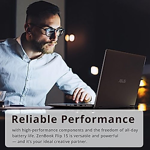ASUS Zenbook x360 2-in-1 15.6" FHD Touchscreen Business Laptop, AMD Ryzen 7 5700U, 8GB RAM, 256GB PCIe SSD, Backlit Keyboard, NVIDIA GeForce MX450, HD Camera, Win 11, Gray, 32GB USB Card