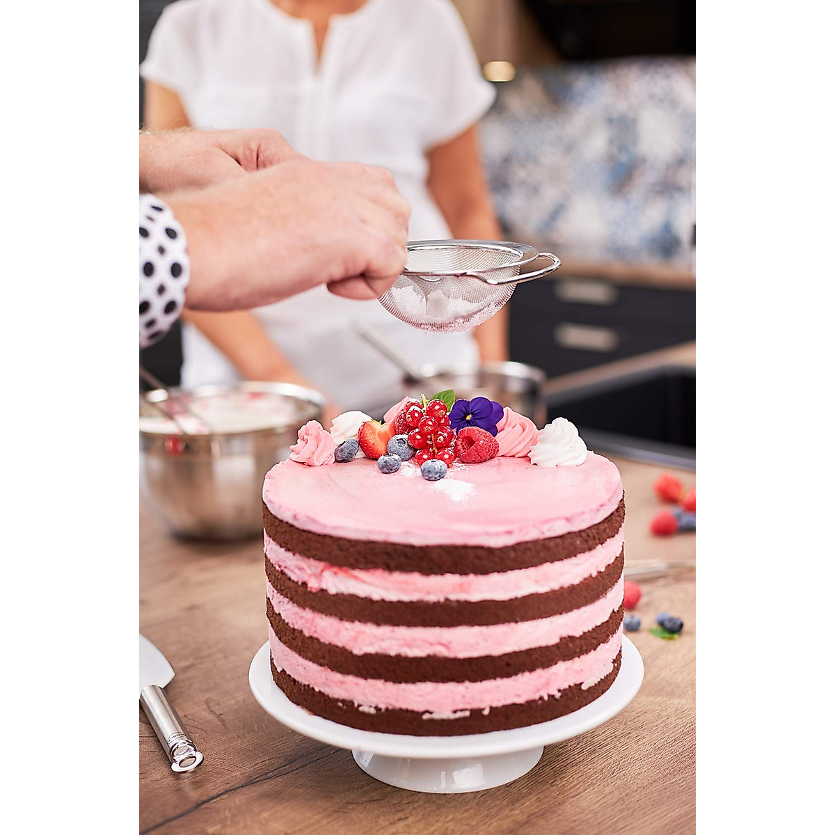 Rösle Stainless Steel Fine Mesh Tea Strainer, Wire Handle, 3.2-inch