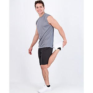 Men's Mesh Tank Top Quick Wicking Jersey Sleeveless Muscle Active Performance Sport Basketball Beach Gym Workout Running Training Fitness Athletic Bodybuilding Undershirt Breathable,Set 5-S