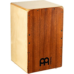 Meinl Cajon Box Drum with Internal Strings for Snare Effect - NOT MADE IN CHINA - Mahogany Frontplate / Baltic Birch Body, Woodcraft Professional, 2-YEAR WARRANTY(WCP100MH)