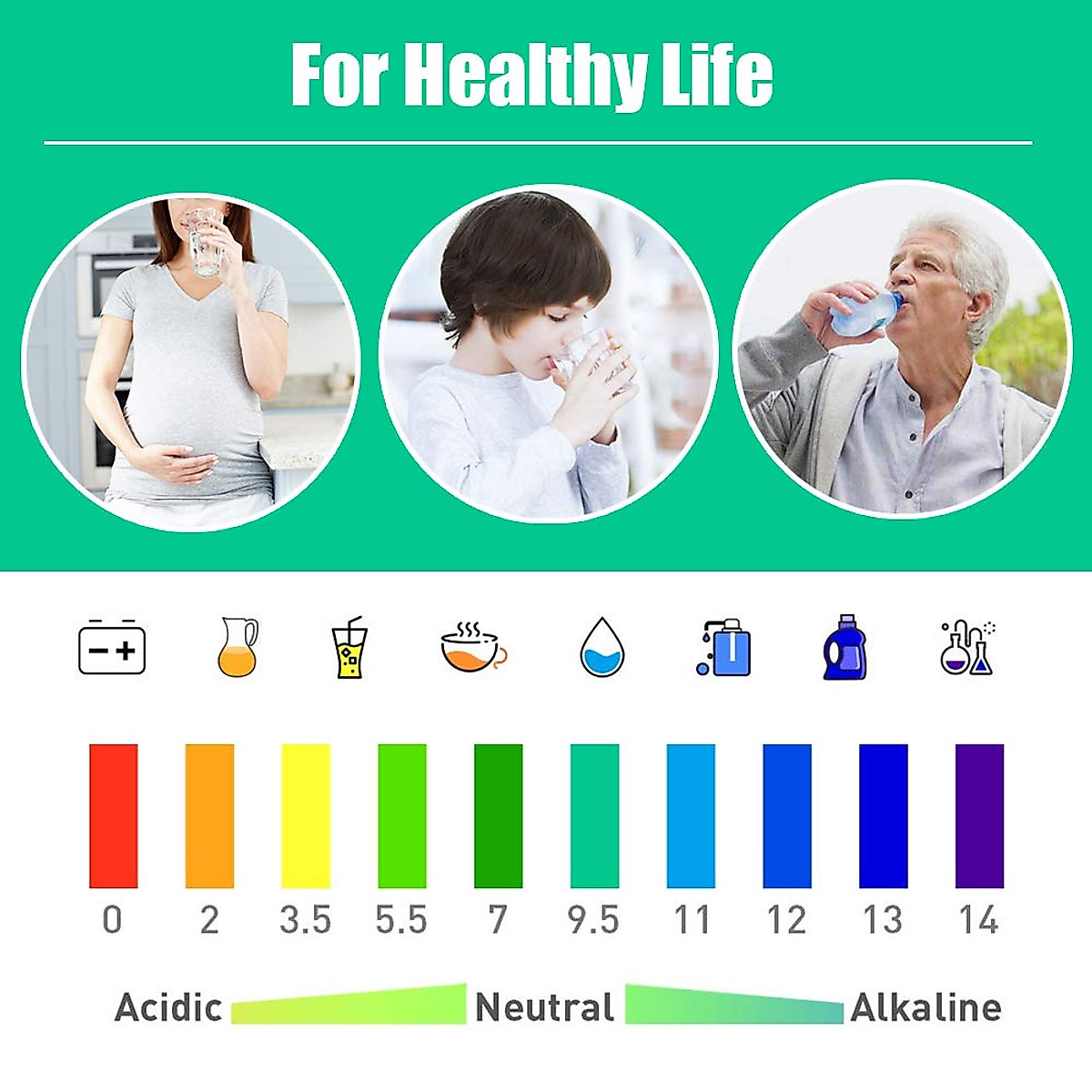 PH Meter Digital Water Tester, 0.01High Accuracy Water Quality Tester Pen with 0-14 PH Measurement Range for Drinking Water, Plant, Swimming Pool