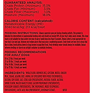 Milk-Bone Comfort Chews, Dog Treats with Unique Chewy Texture and Real Beef, 16 Chews