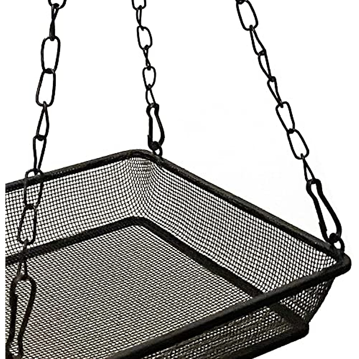 Hanging Bird Feeder Tray Platform Metal Mesh Seed Tray for Bird Feeding Outdoor Garden Decoration for Wild Backyard Attracting Birds