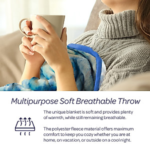 Bedford Home Heavy Fleece Ocean Dolphins Pattern-Plush Thick 8 Pound Faux Mink Soft Blanket for Couch Sofa Bed (74” x 91”), Multicolor (66A-46894)