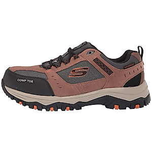 Skechers Men's Greetah Construction Shoe, Brown/Black, 10.5 M US