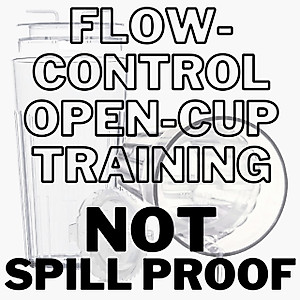Reflo Smart Cup (Asst 4 colors) Open Training Cup, Toddler Cup, No Suction 6oz, 360 Control-Flow, USA MADE Premium High-Impact Plastic