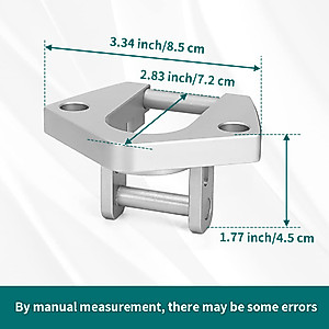 Motoparty RV Awning Bottom Bracket Foot for Dometic Sunchaser II RV Rounded Hardware Easy to Install Sturdy Billet Aluminum (Silver)
